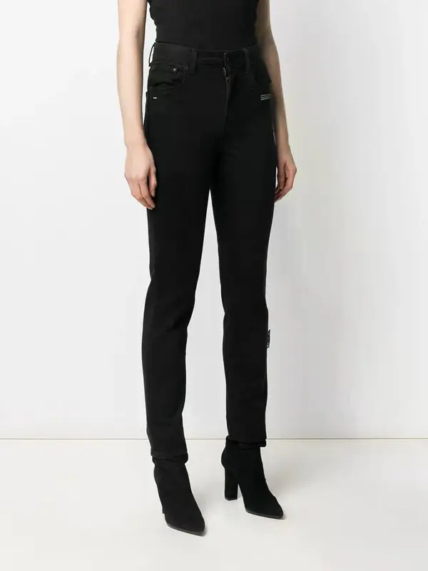 Off-White Belted Straight-leg Jeans