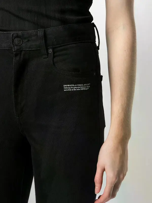 Off-White Belted Straight-leg Jeans