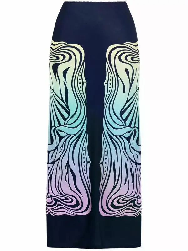 Stella McCartney Panelled Pencil Skirt - Blue