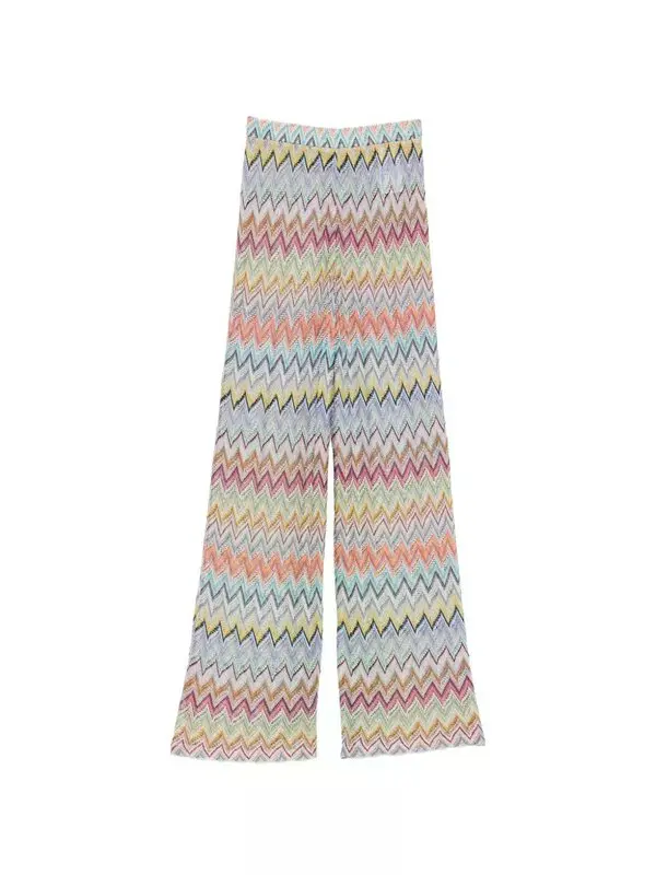 Missoni Zigzag-knit Trousers - Blue