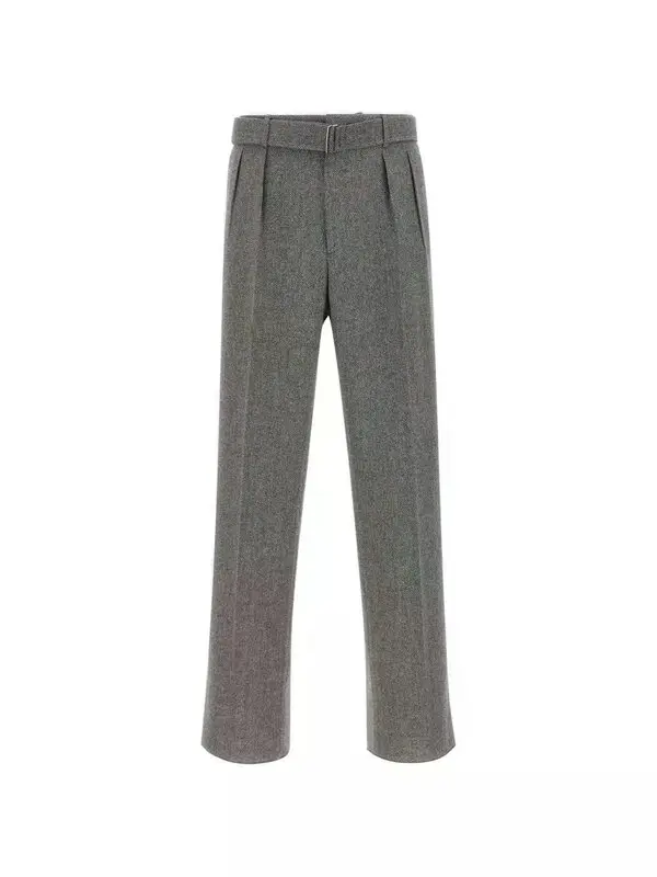 Tagliatore Herringbone-pattern Tailored Trousers - Grey