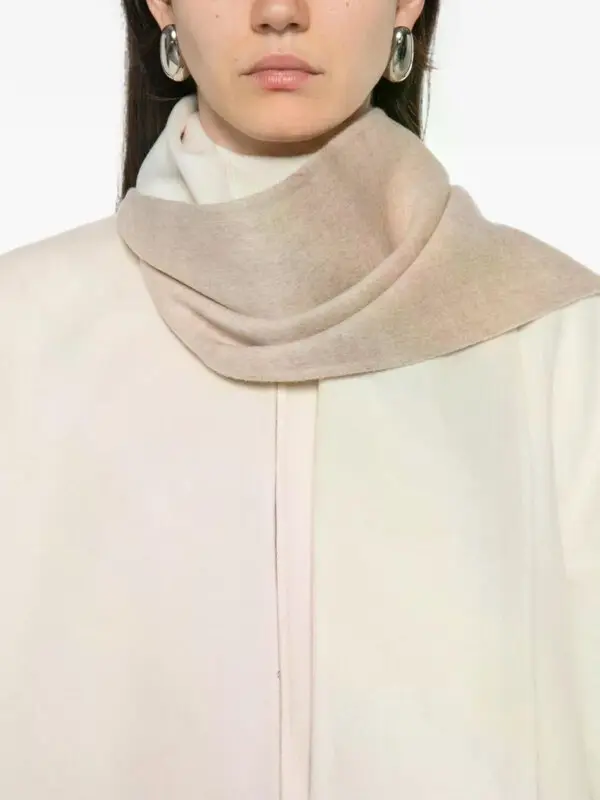 ALICIA AUDREY Scarf Detail Longline Coat - Neutrals