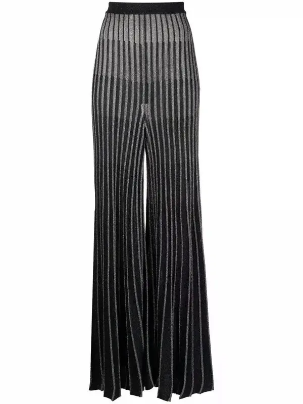 Stella McCartney Pleated Wide-leg Trousers - Black