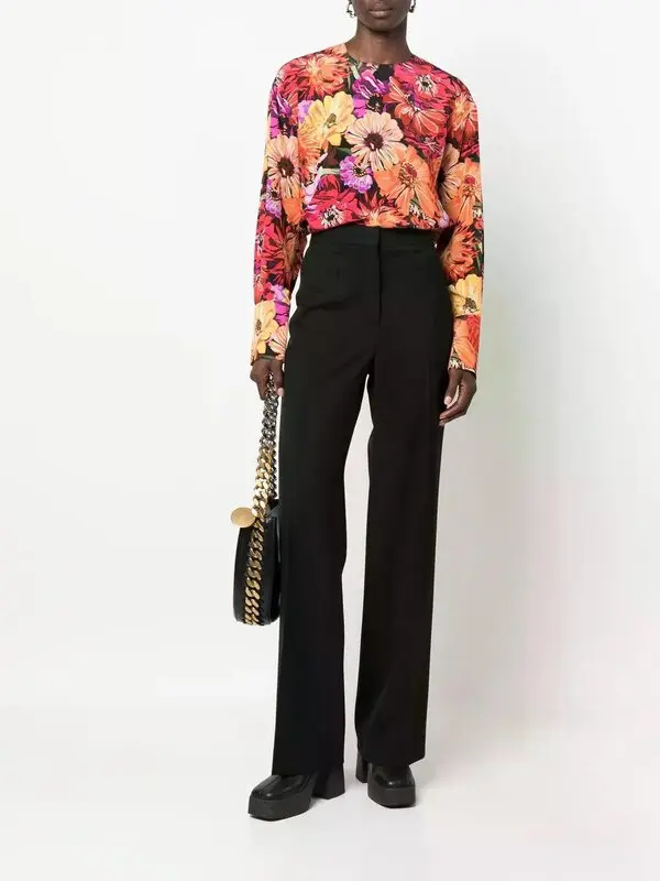 Stella McCartney Floral-print Silk Blouse - Red