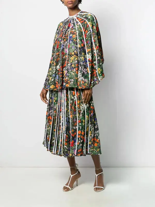 Stella McCartney Asymmetric Floral Print Blouse