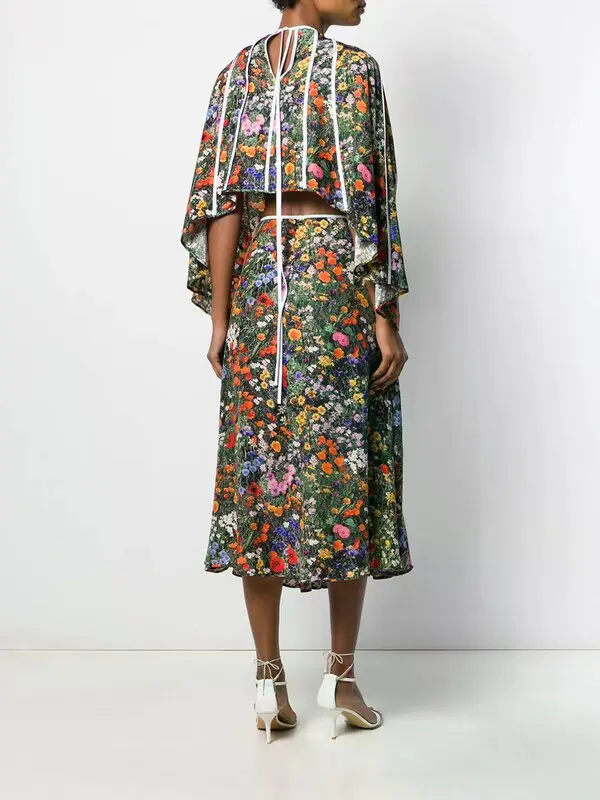 Stella McCartney Asymmetric Floral Print Blouse