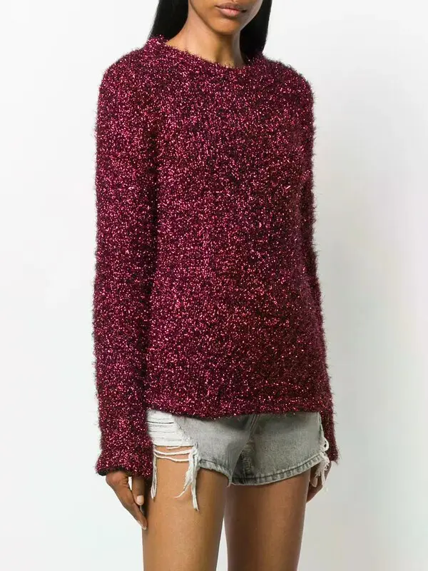Saint Laurent Metallic Textured Jumper