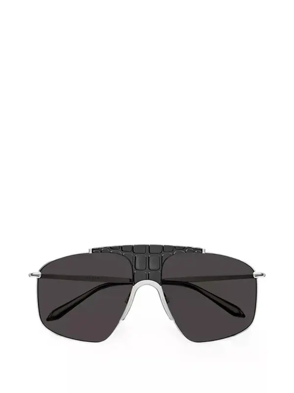 Alaïa Croc-effect Pilot-frame Sunglasses