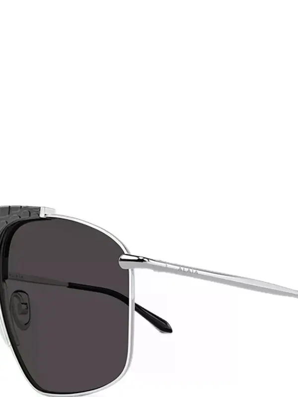Alaïa Croc-effect Pilot-frame Sunglasses