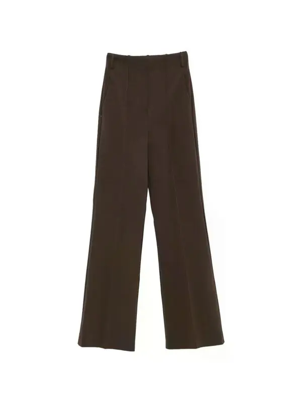 Sportmax Volonta High-waisted Wide-leg Trousers - Brown
