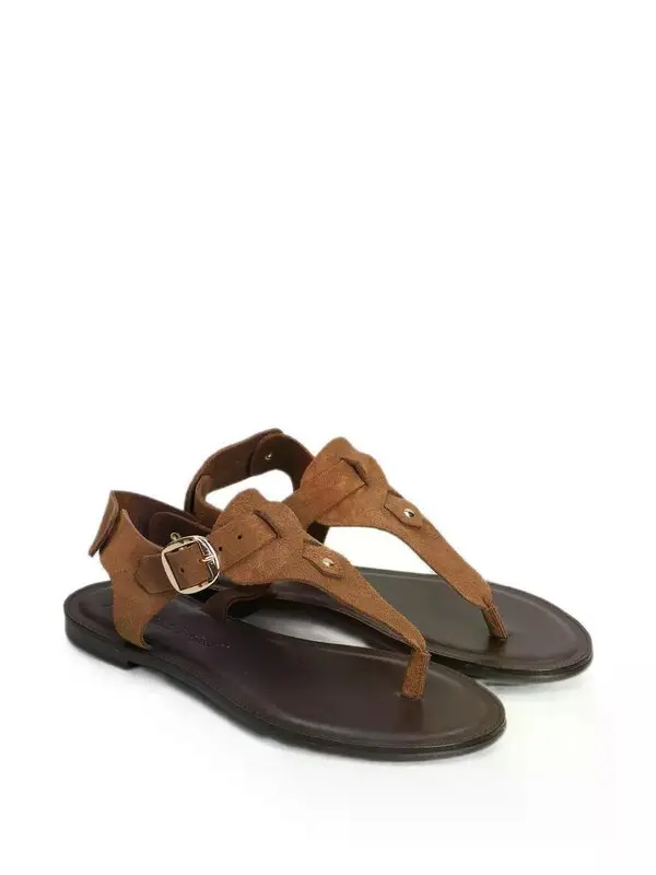 NICOLAS LAINAS Buckle-fastening Thong Sandals - Brown