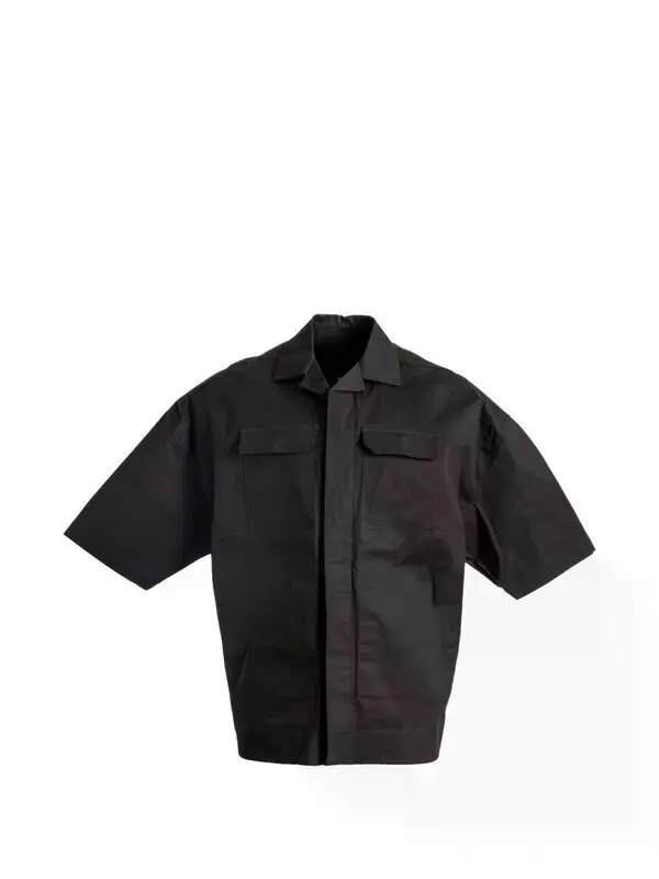 Rick Owens Short-sleeve Flap-pocket Shirt - Black