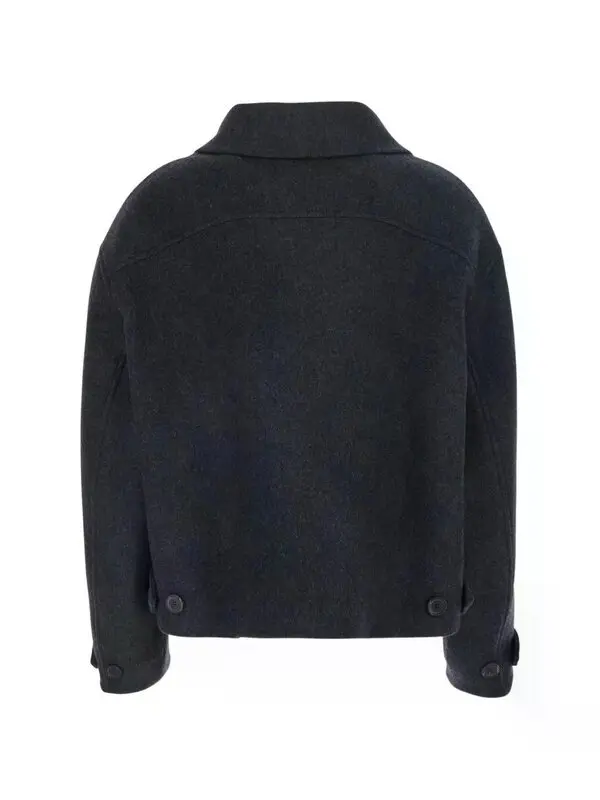 SEMICOUTURE Jeanie Zip-up Felted Jacket - Grey