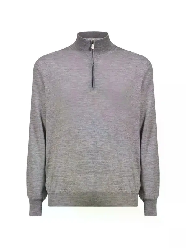 Brunello Cucinelli Half-zip Cashmere Sweater - Grey
