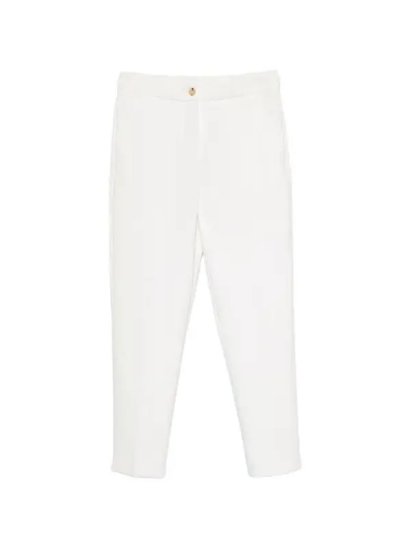 Max Mara Feroce Split-hem Tapered-leg Trousers - White