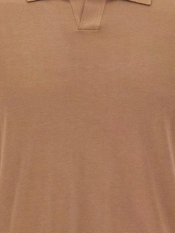 KANGRA Ribbed-trim Short-sleeve T-shirt