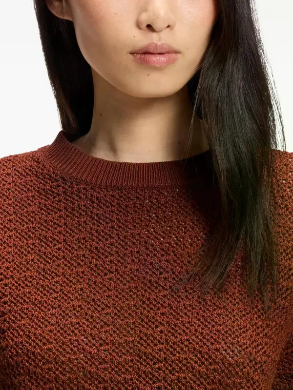 BOSS Pointelle-knit Short-sleeve Sweater
