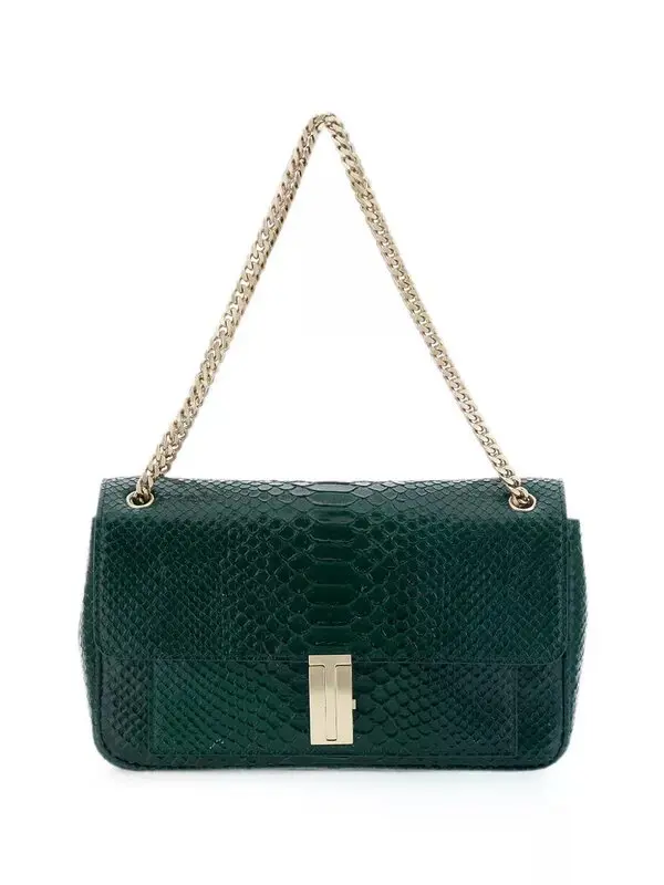 TOM FORD Mia Snakeskin-effect T-clasp Shoulder Bag - Green