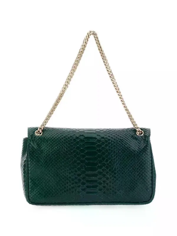 TOM FORD Mia Snakeskin-effect T-clasp Shoulder Bag - Green