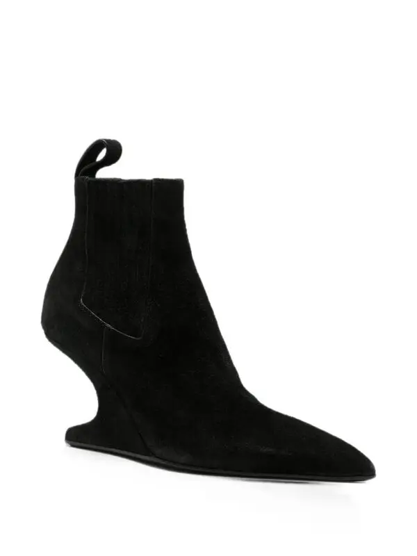 Rick Owens Sculptural-wedge Ankle Boots - Black