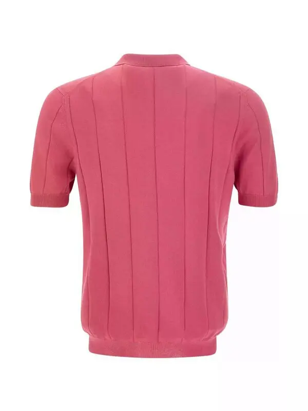 GRAN SASSO Tennis M/m Skipper Ribbed-knit Polo Shirt