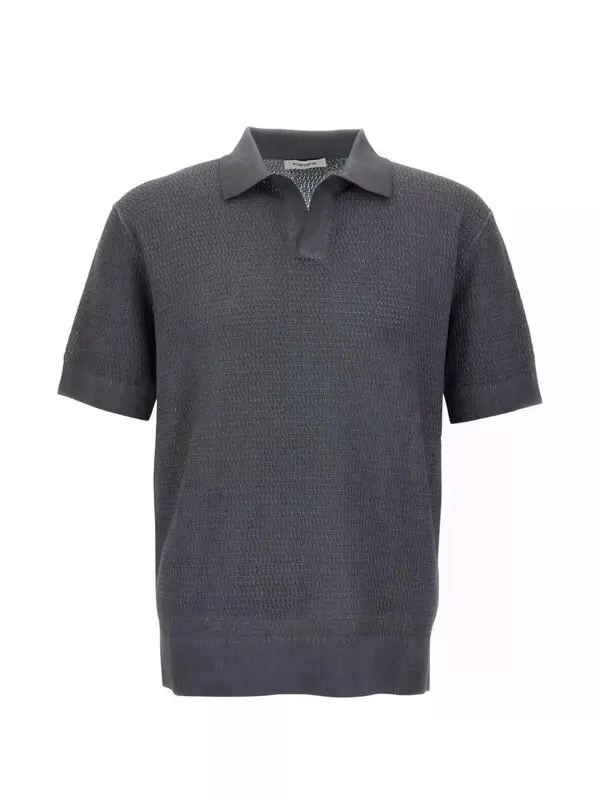 KANGRA Openwork-knit Cotton T-shirt - Grey