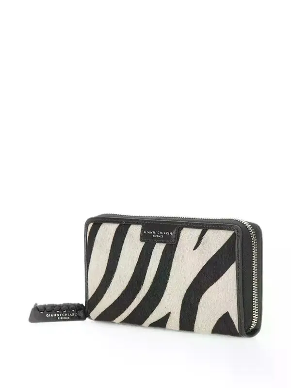 GIANNI CHIARINI Horsy Zebra-print Wallet