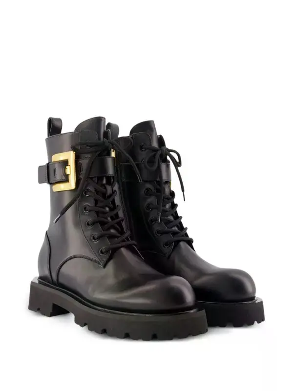 Balmain Ranger Anthem Buckle-strap Ankle Boots