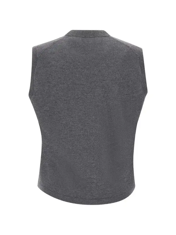KANGRA Button-fastening Ribbed-trim Vest