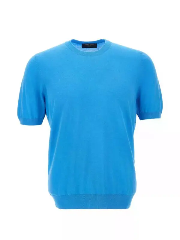 GRAN SASSO Short-sleeve Crew-neck T-shirt - Blue