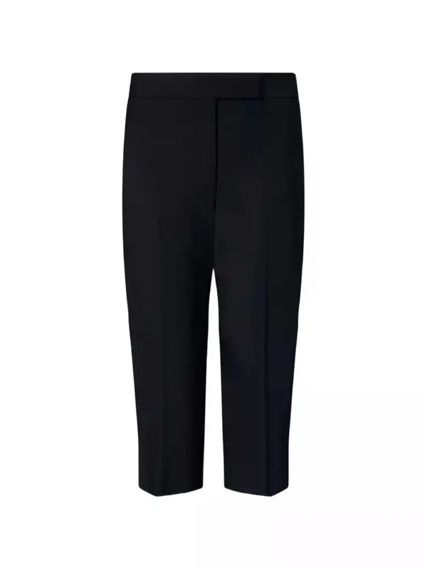 Thom Browne Hopsack Suiting Cropped Trousers - Black