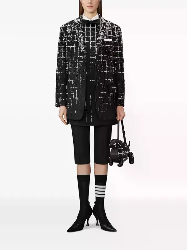 Thom Browne Hopsack Suiting Cropped Trousers