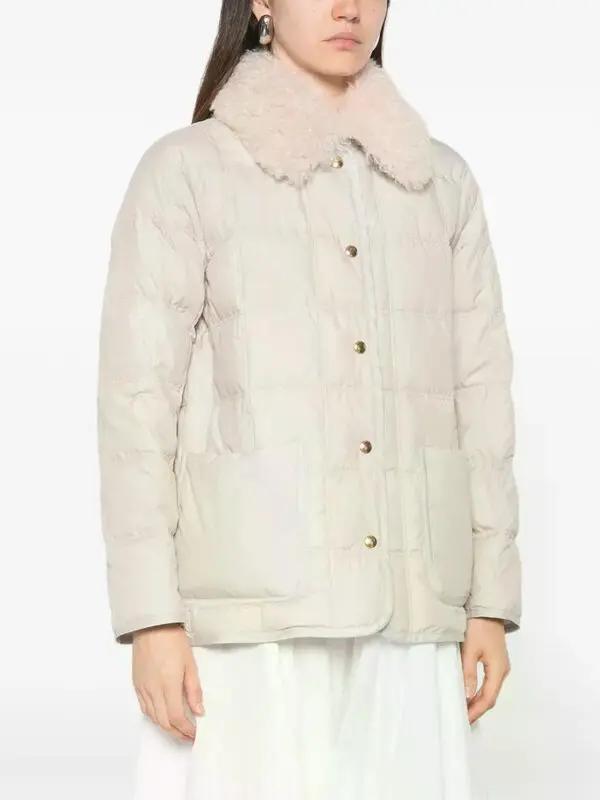 Moncler Shearling-collar Quilted Jacket