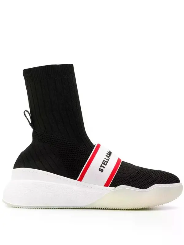 Stella McCartney Alta Knit Logo Sneakers - Black