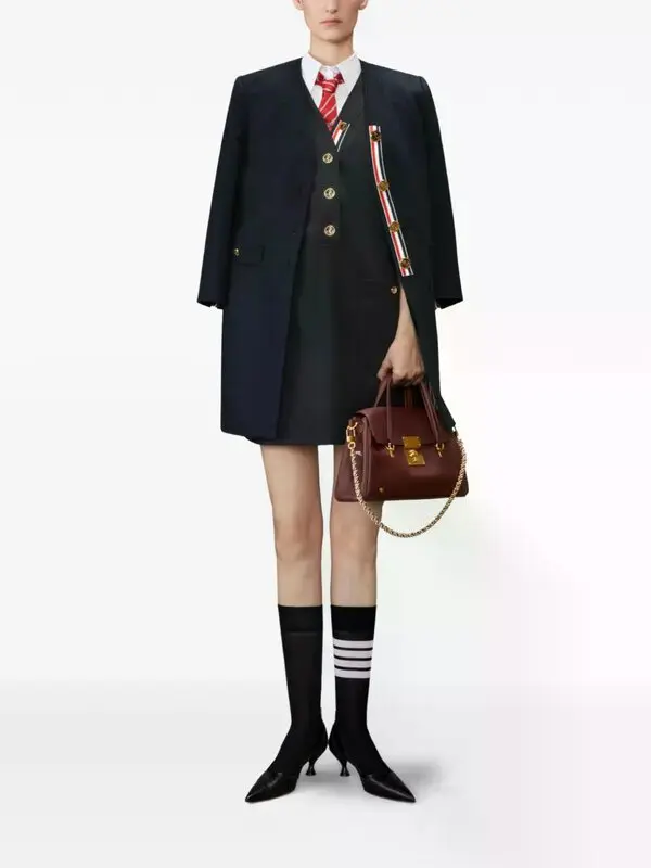 Thom Browne Hopsack Wool Mini Dress - Blue