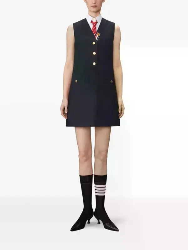 Thom Browne Hopsack Wool Mini Dress