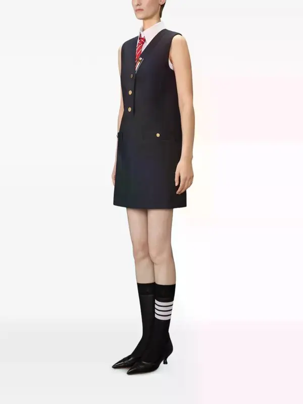 Thom Browne Hopsack Wool Mini Dress