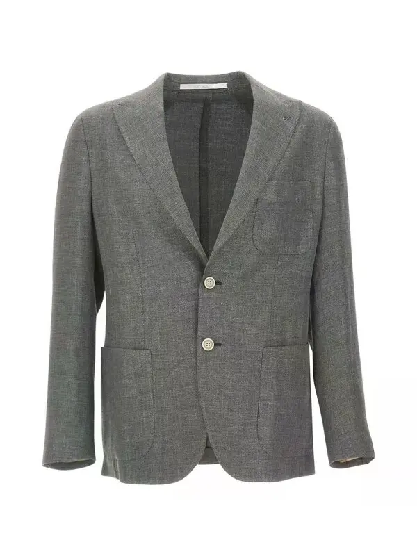 Eleventy Single-breasted Peak-lapel Blazer - Grey