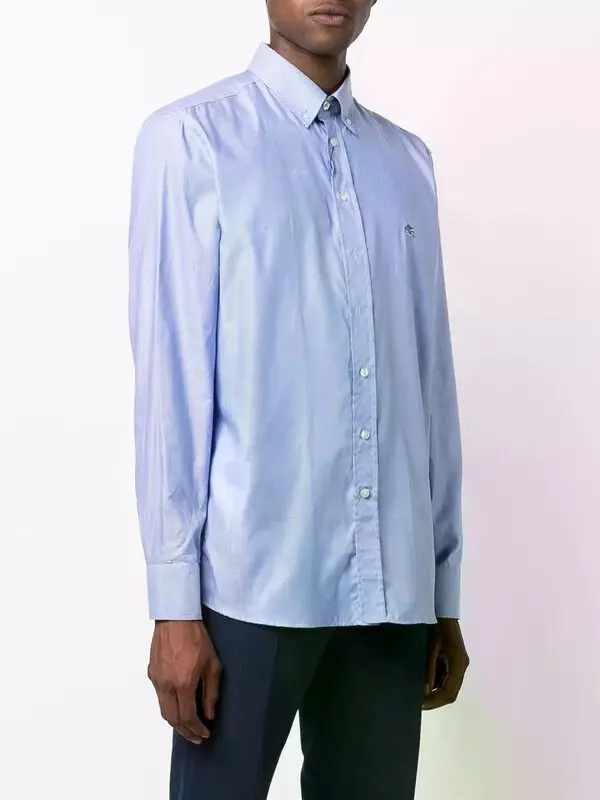 Etro Long-sleeved Embroidered Logo Shirt