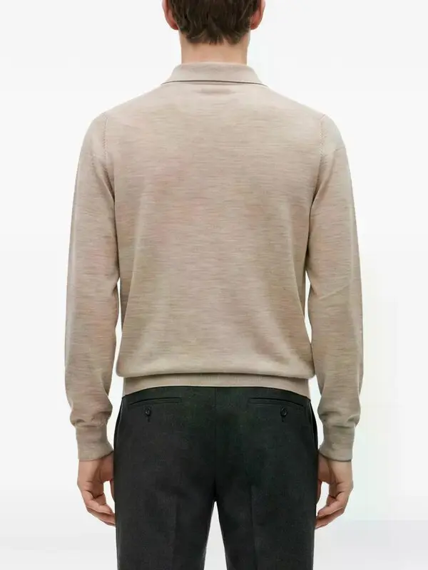 Brunello Cucinelli Long-sleeve Cotton Polo Shirt - Neutrals