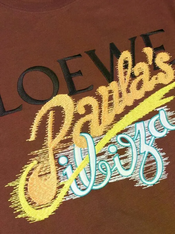 Loewe 2010s Paula's Ibiza Logo-embroidered T-shirt