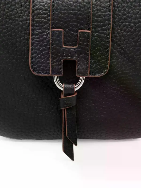 Hogan Mini Logo-plaque Pebbled Shoulder Bag