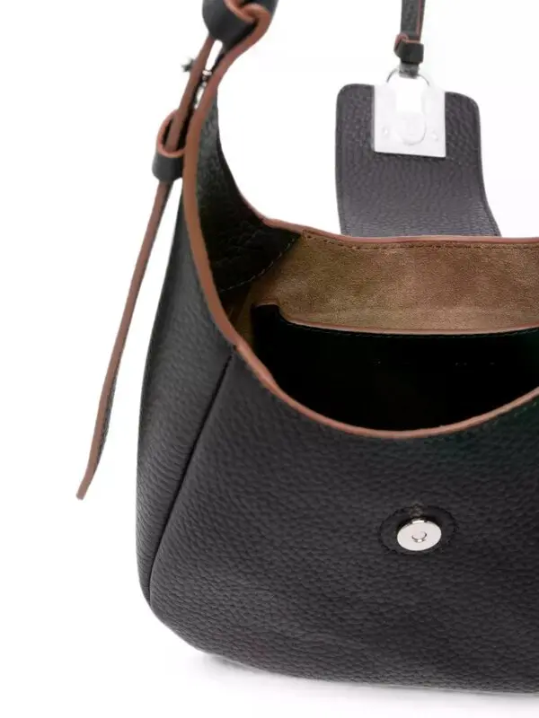 Hogan Mini Logo-plaque Pebbled Shoulder Bag