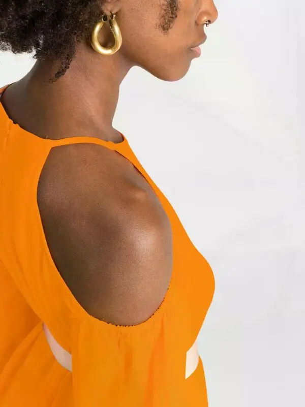 Stella McCartney Cold-shoulder Belted Dress