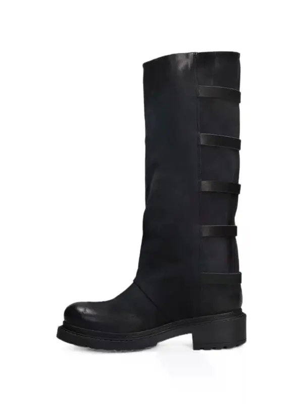 METISSE Buckle-detail Nubuck Boots - Black