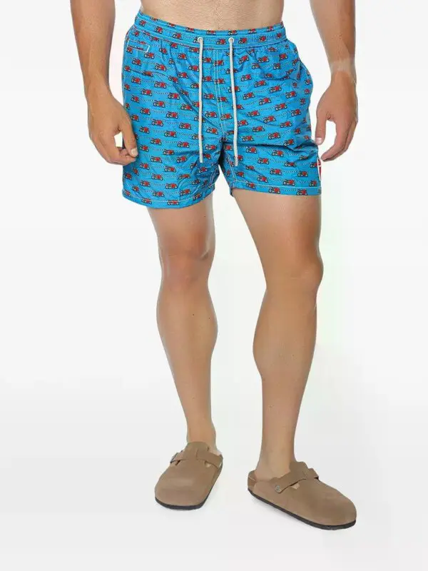 MC2 SAINT BARTH Ducati Micro-print Swim Shorts - Blue