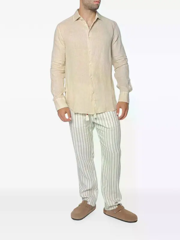 MC2 SAINT BARTH Calais Striped Linen Trousers