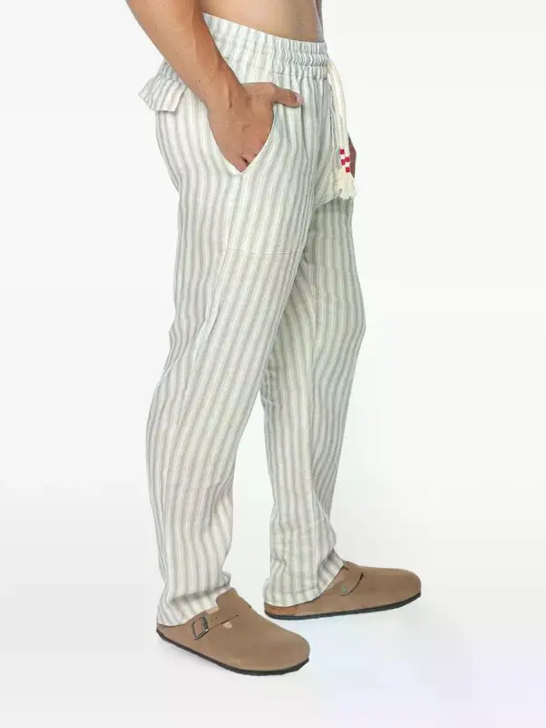 MC2 SAINT BARTH Calais Striped Linen Trousers