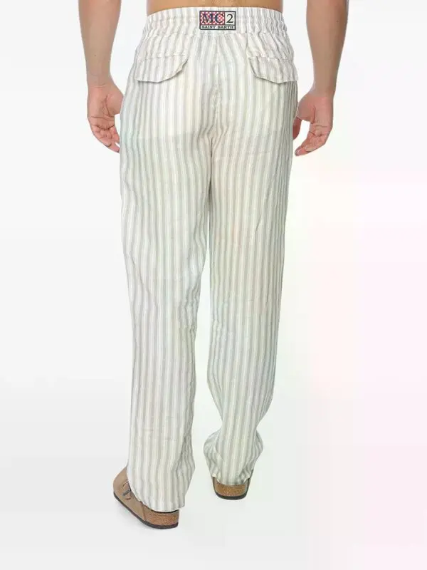 MC2 SAINT BARTH Calais Striped Linen Trousers