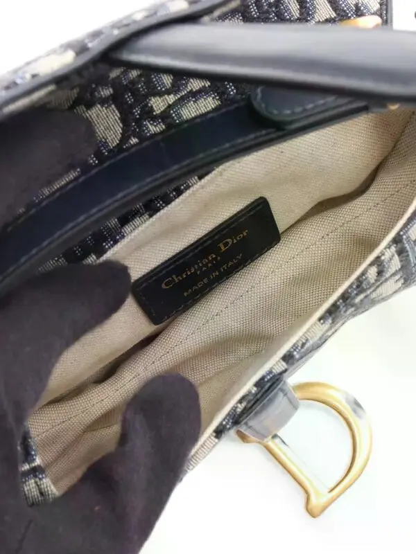 Dior 2010s Saddle Oblique Monogram Mini Tote Bag - Blue